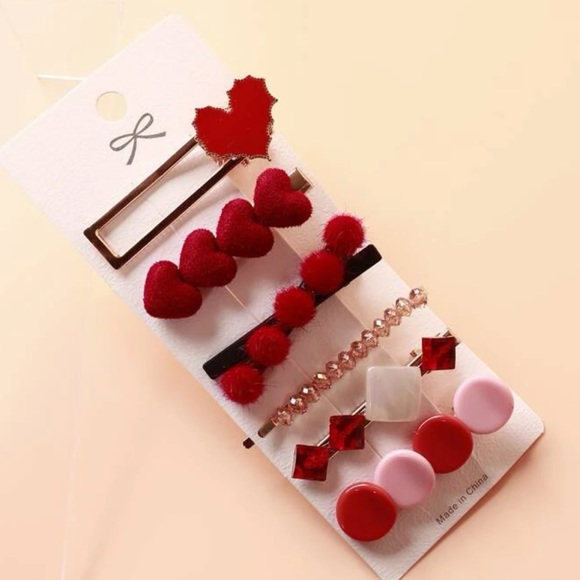 Accessories | Red Hair Clips | Poshmark